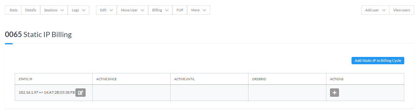 User details - Documentation - Jaze ISP Manager